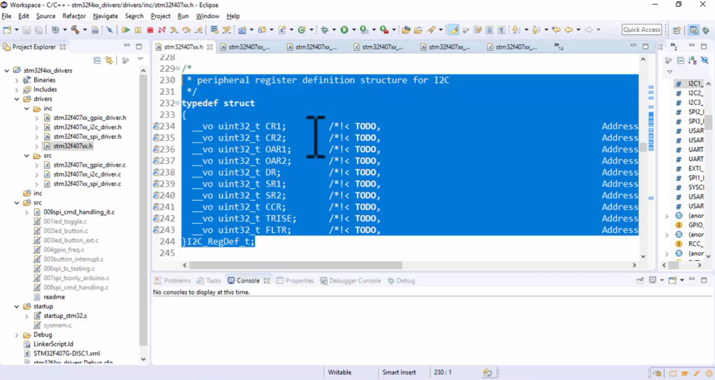 STM32 I2C Lecture 7: I2C driver API requirements