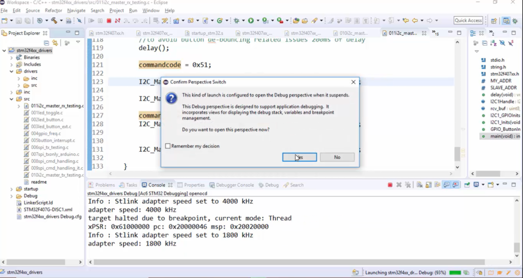 STM32 I2C Lecture 35- Exercise: Coding Part 2