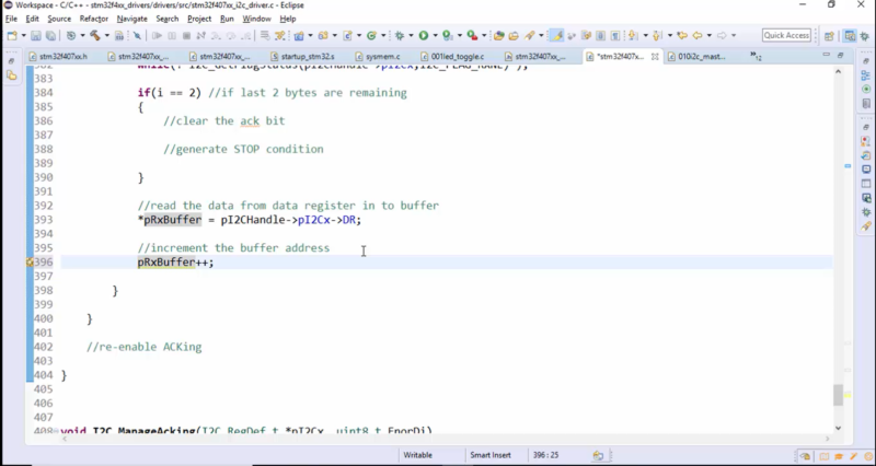 I2C Master Receive Data API Implementation: Part 2 | STM32 I2C