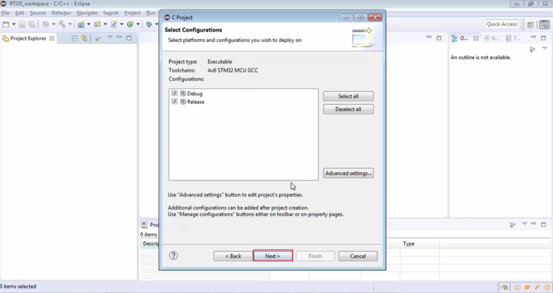 Creating a FreeRTOS Based STM32 MCUs Hello World Project