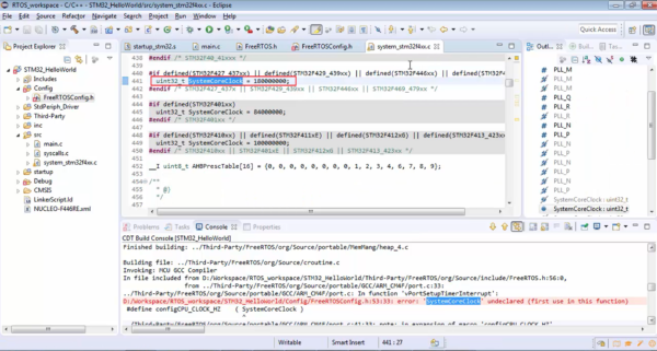 FreeRTOS Lecture 20 - Understanding "SystemCoreClock" variable