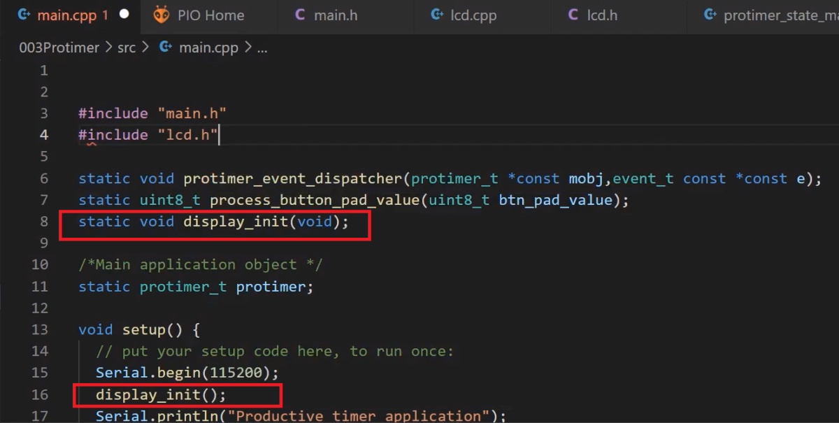 Exercise: LCD functions implementation Part 2 | FSM